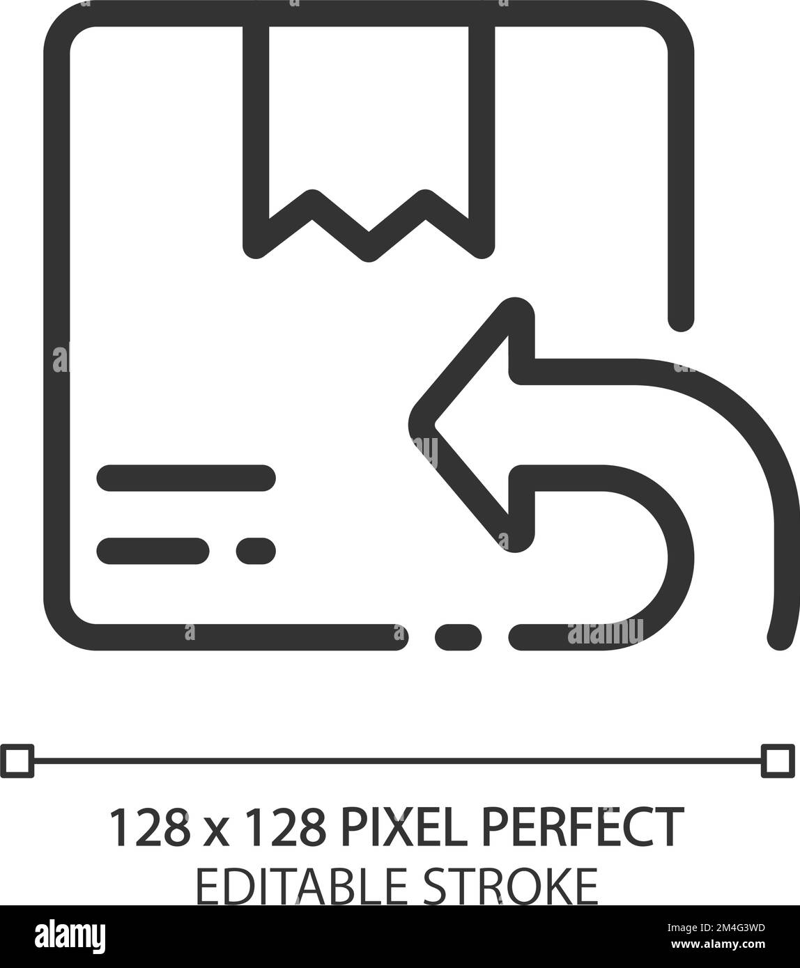 Return parcel pixel perfect linear icon Stock Vector Image & Art - Alamy