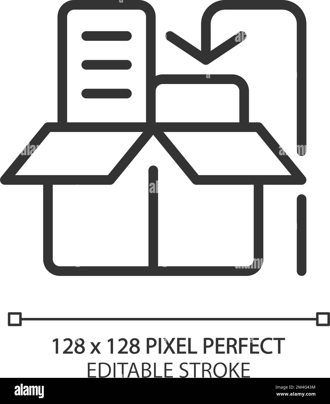 Product packaging pixel perfect linear icon Stock Vector Image & Art ...