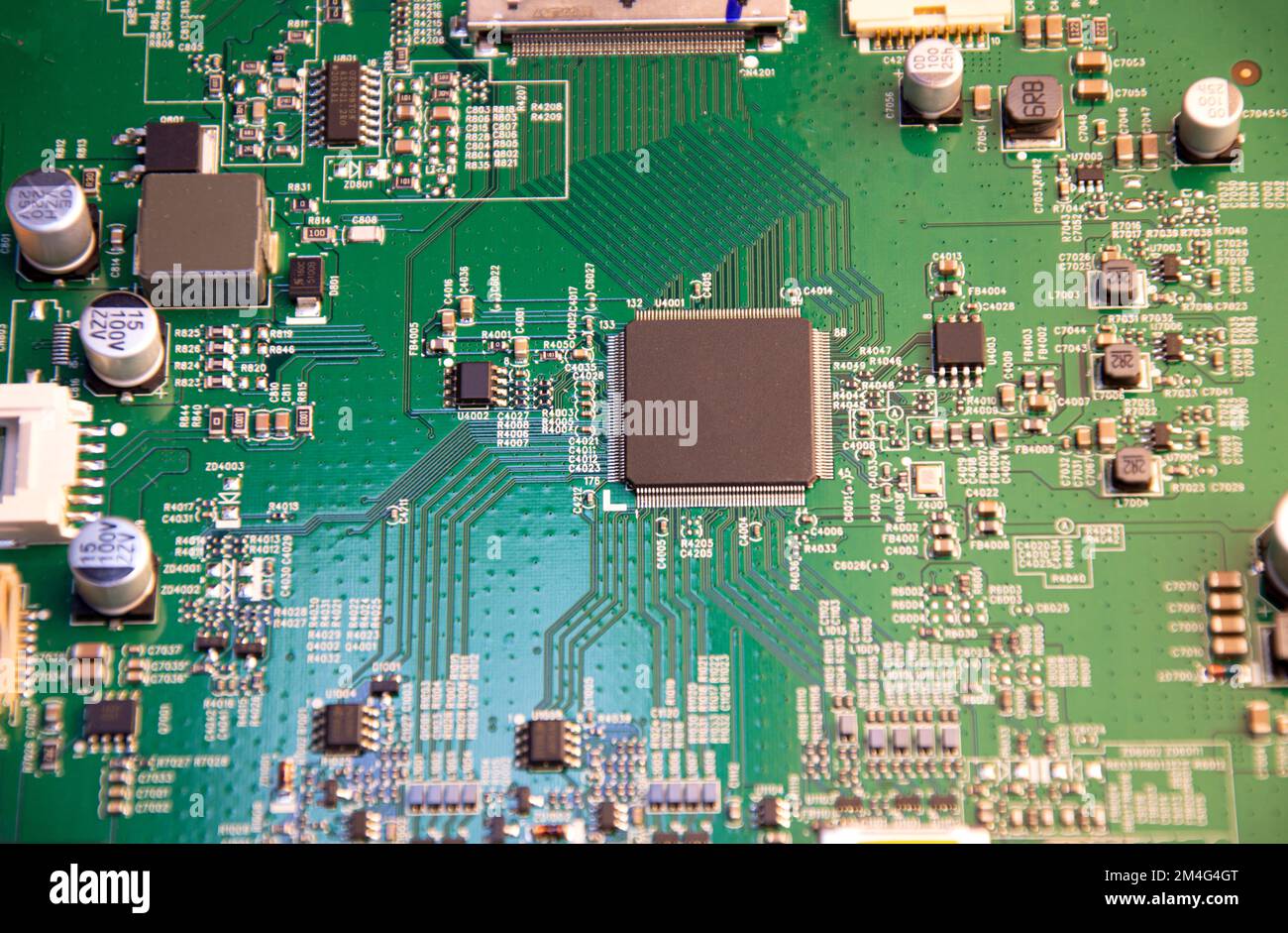 top view of electronic motherboard Stock Photo - Alamy