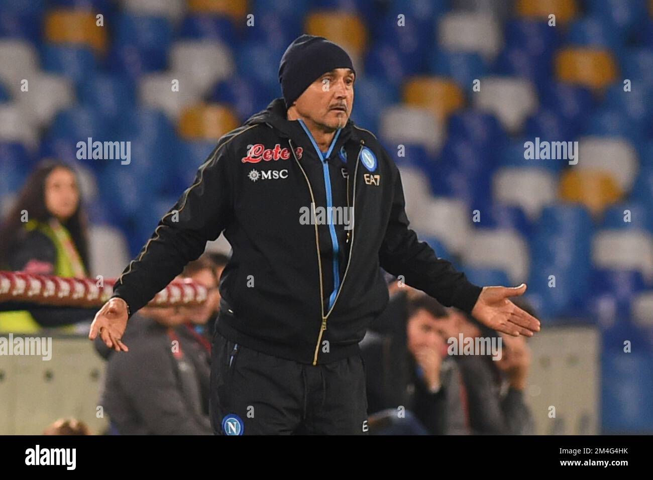 Luciano Spalletti Manager of SSC Napoli Gesticulates during the ...