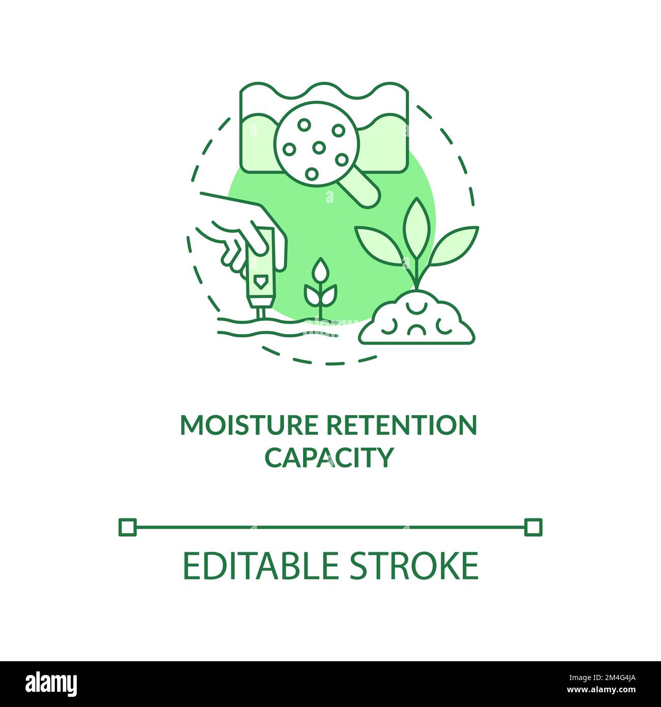 Moisture retention capacity green concept icon Stock Vector Image & Art ...