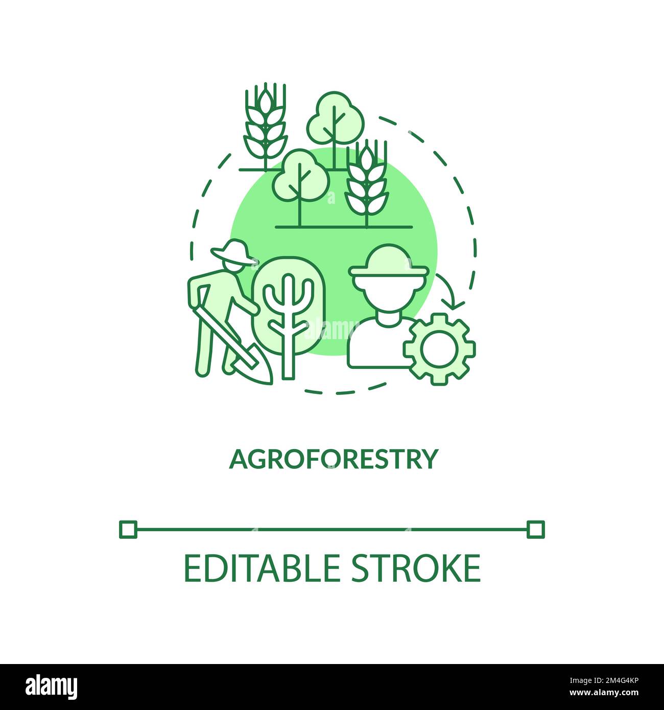 Agroforestry green concept icon Stock Vector Image & Art - Alamy