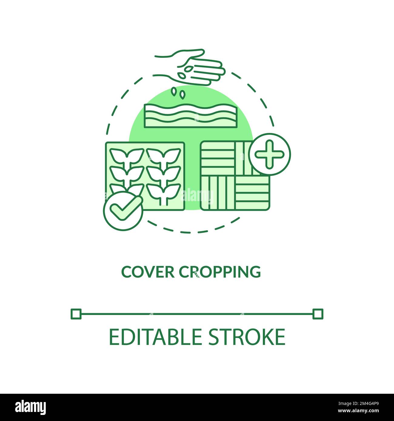 Cover cropping green concept icon Stock Vector Image & Art - Alamy