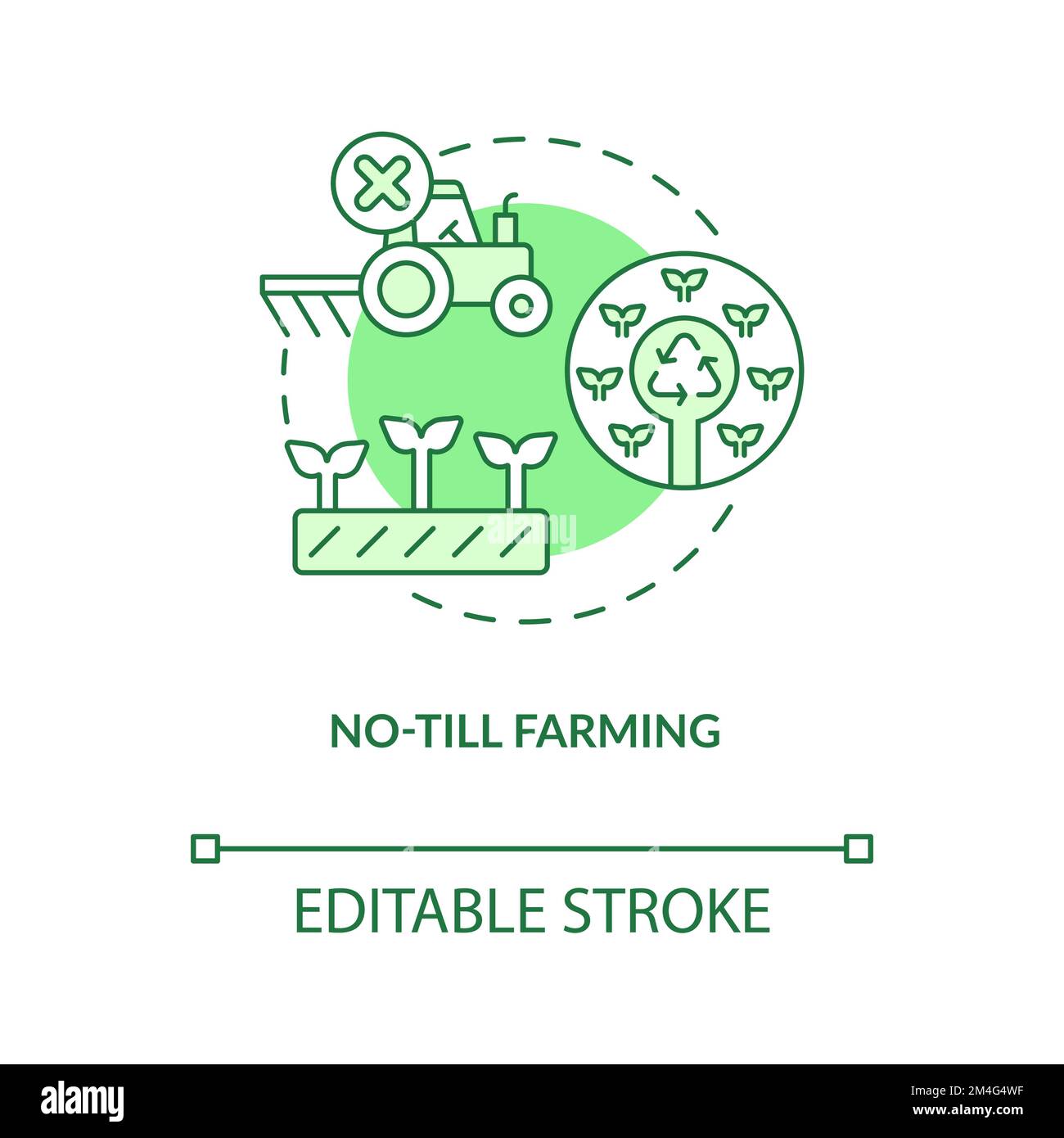No-till farming green concept icon Stock Vector Image & Art - Alamy