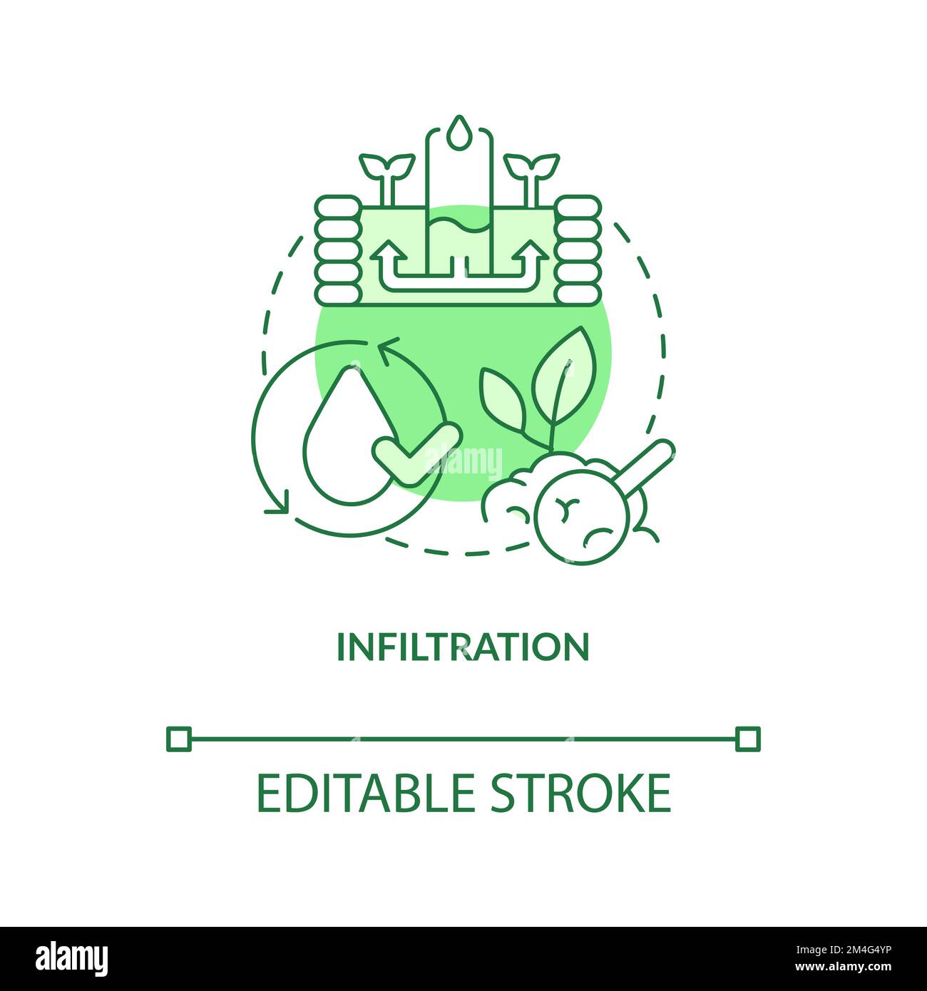 Infiltration green concept icon Stock Vector Image & Art - Alamy