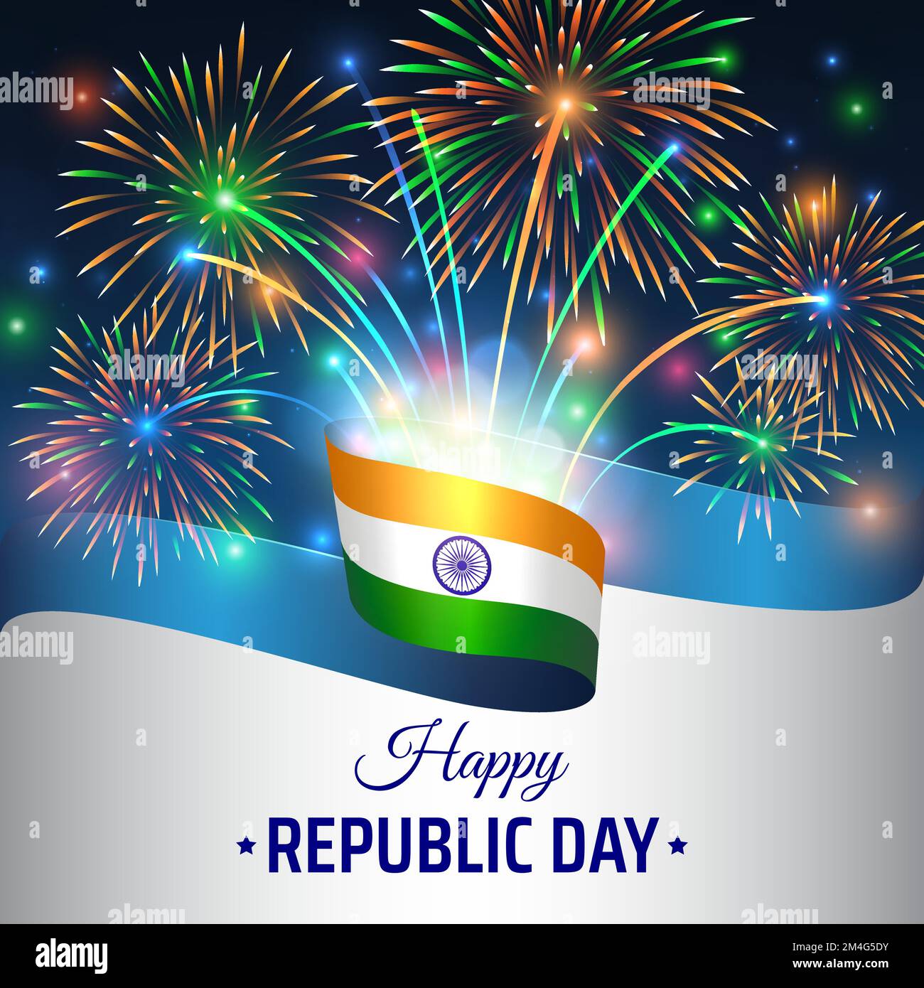 January 26, india republic day, vector template with indian flag ...