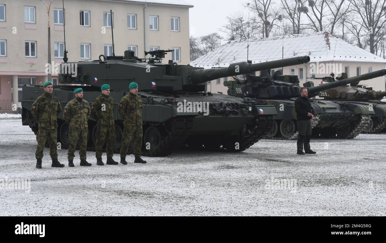 Praslavice, Czech Republic. 21st Dec, 2022. Czech Defence Minister Jana ...