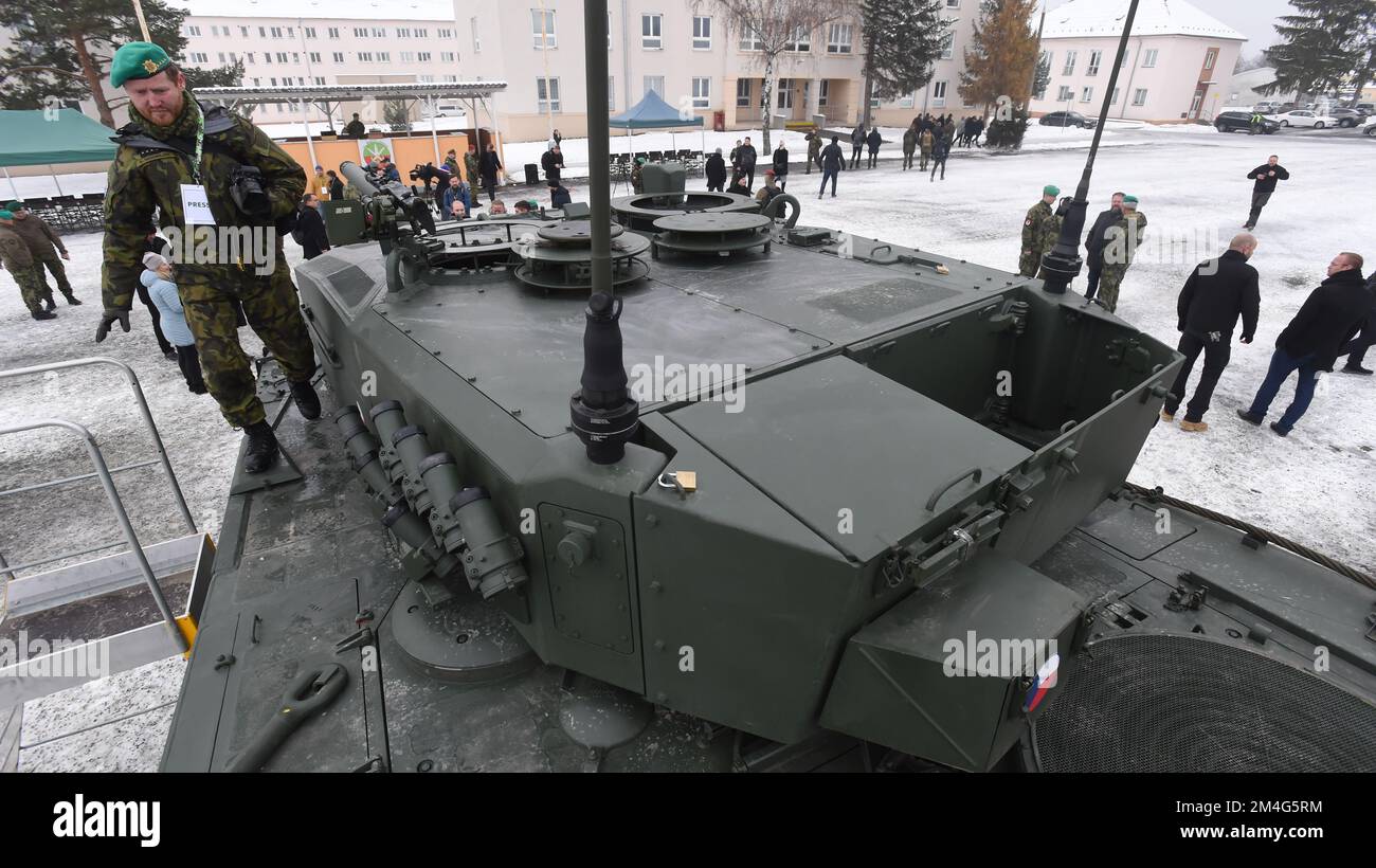 Praslavice, Czech Republic. 21st Dec, 2022. Czech Defence Minister Jana ...