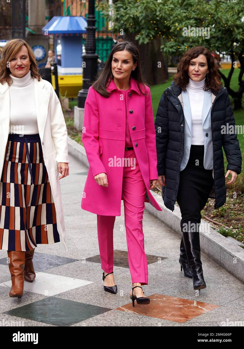 Madrid, Spain. 21st Dec, 2022. Spanish Queen Letizia ans Isabel Diaz ...