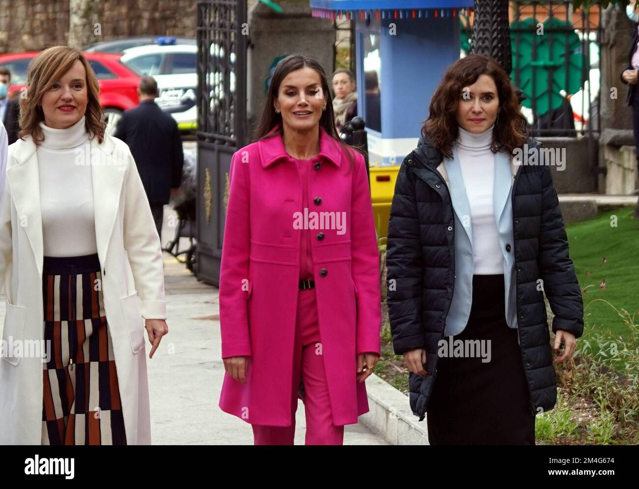 Madrid, Spain. 21st Dec, 2022. Spanish Queen Letizia ans Isabel Diaz ...