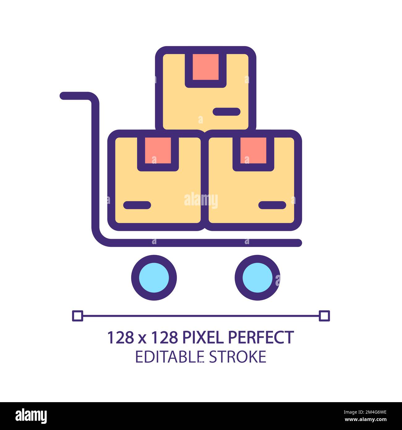 Delivery cart pixel perfect RGB color icon Stock Vector Image & Art - Alamy
