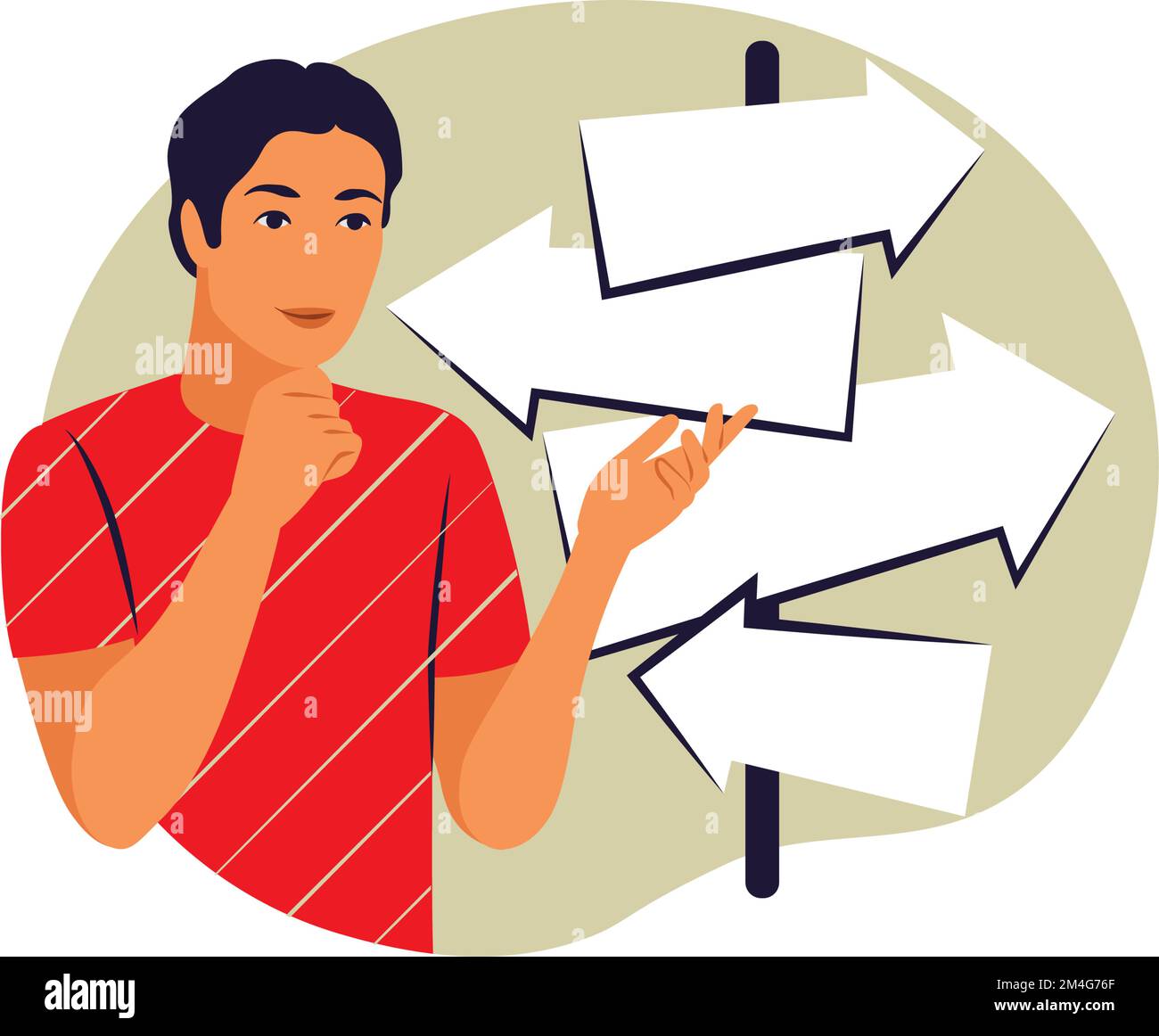 Decision making concept. Path, direction choosing. Decision making ... Decision making concept. Path, direction choosing. Decision making ...