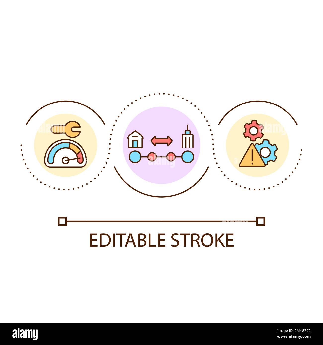 Rural and urban areas loop concept icon Stock Vector Image & Art - Alamy