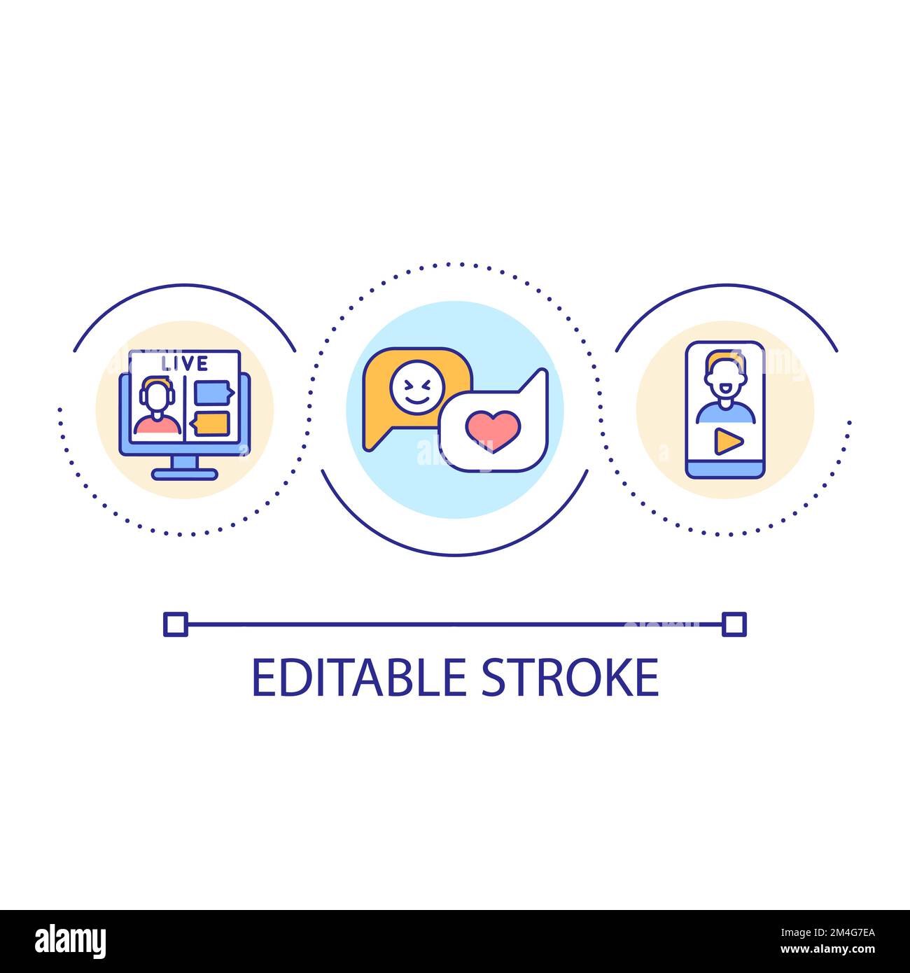 Video conferencing platform loop concept icon Stock Vector Image & Art ...