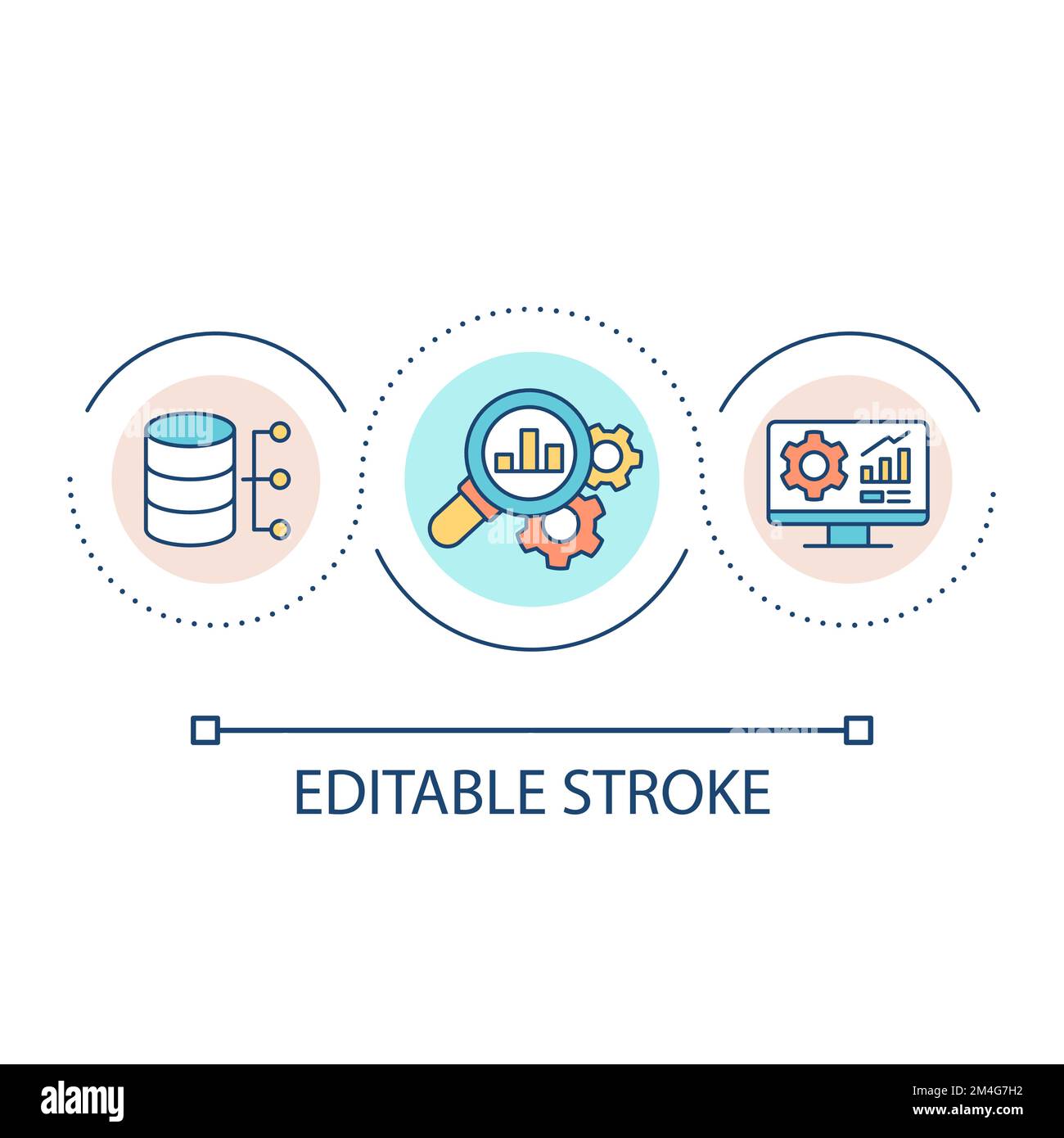 Evaluating computer system loop concept icon Stock Vector Image & Art ...