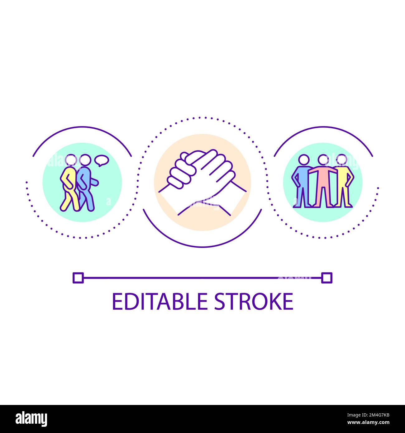 Interpersonal communication skills loop concept icon Stock Vector Image ...