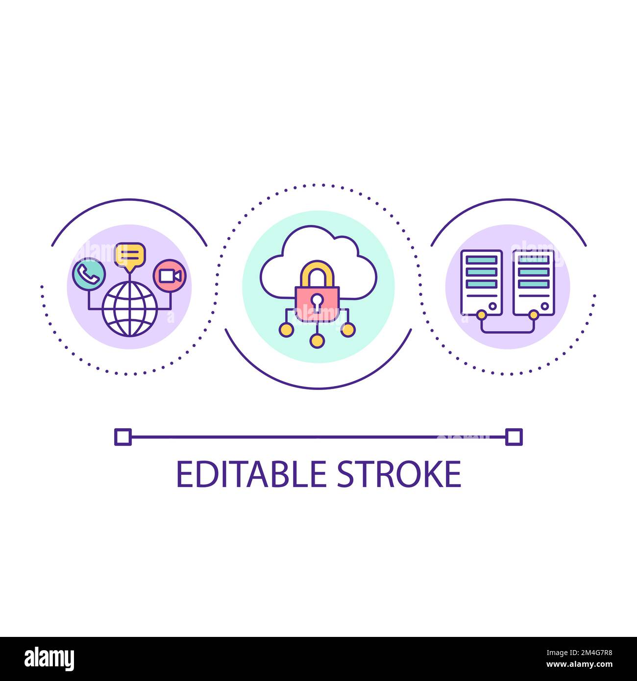 Cloud based storage loop concept icon Stock Vector Image & Art - Alamy