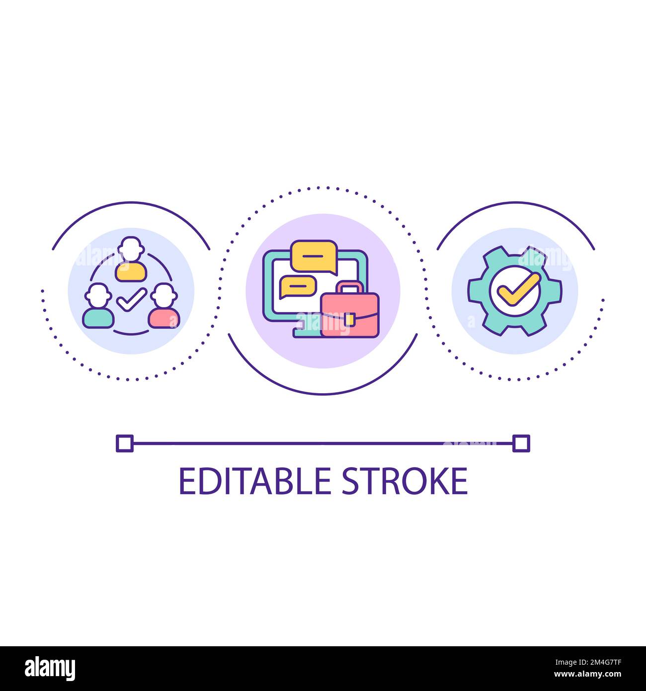 Telework loop concept icon Stock Vector Image & Art - Alamy