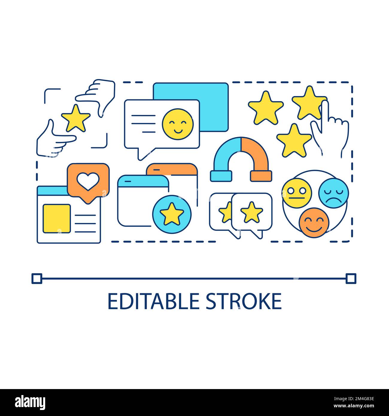 Attract customers with good reputation concept icon Stock Vector Image ...