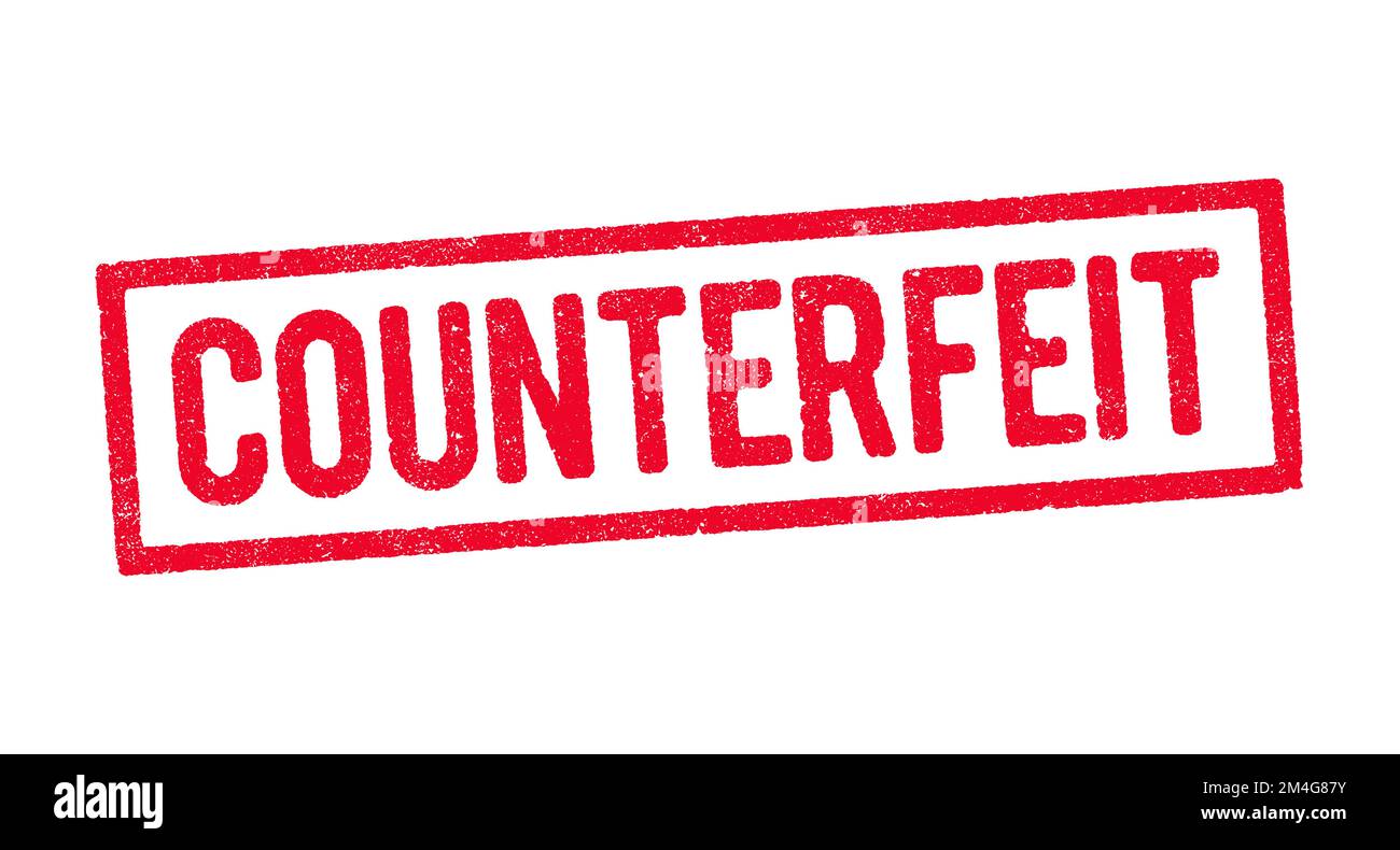 Vector illustration of the word Counterfeit in red ink stamp Stock ...
