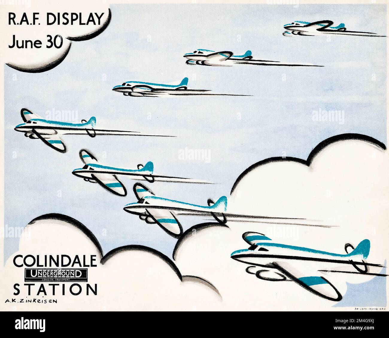 London Underground poster - Anna Katrina Zinkeisen - R.A.F. DISPLAY ...