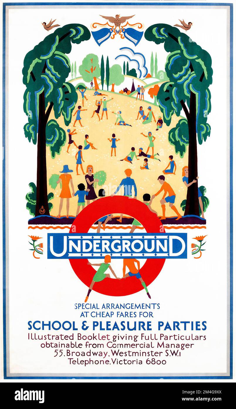 London Underground poster - Kate M. Burrell artwork - FOR SCHOOL ...