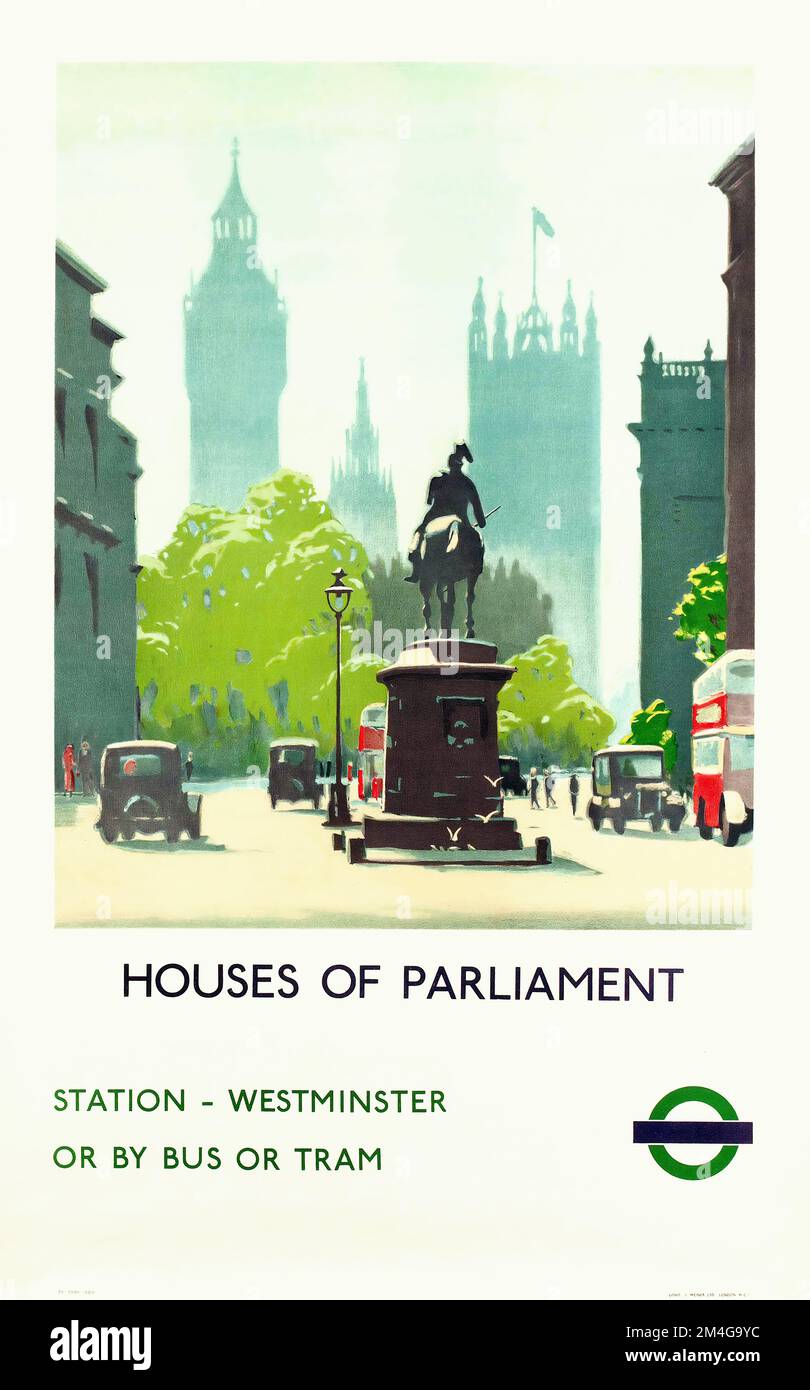 London Transport poster - Herbert Alker Tripp (1883-1954) HOUSES OF ...