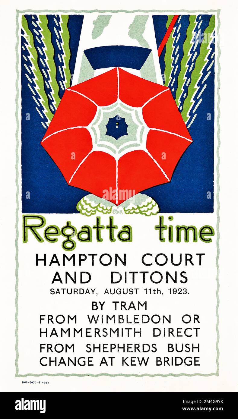 London Underground poster -Edward McKnight Kauffer artwork - REGATTA ...