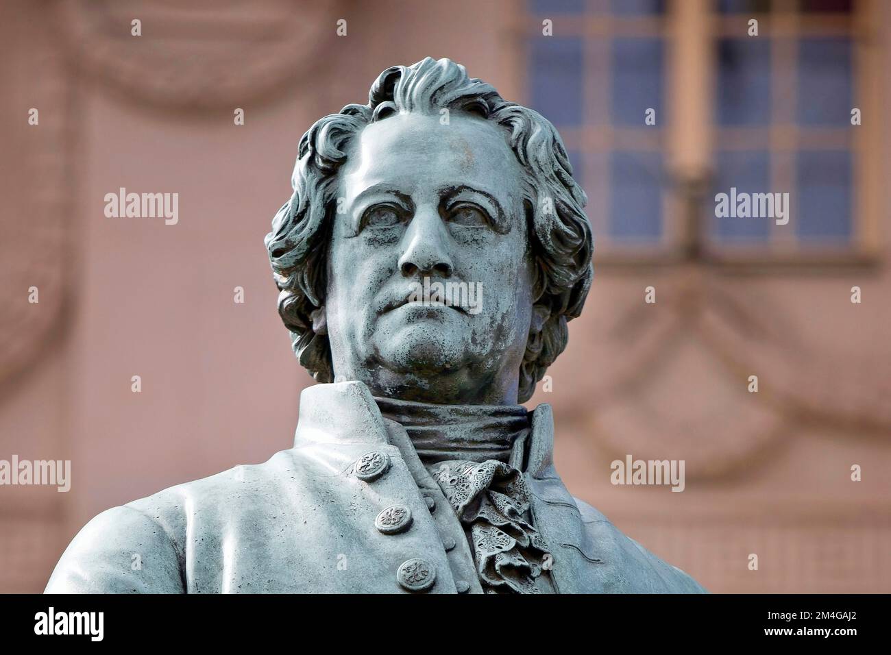 Johann Wolfgang Goethe, Goethe-Schiller Monument in front of the ...