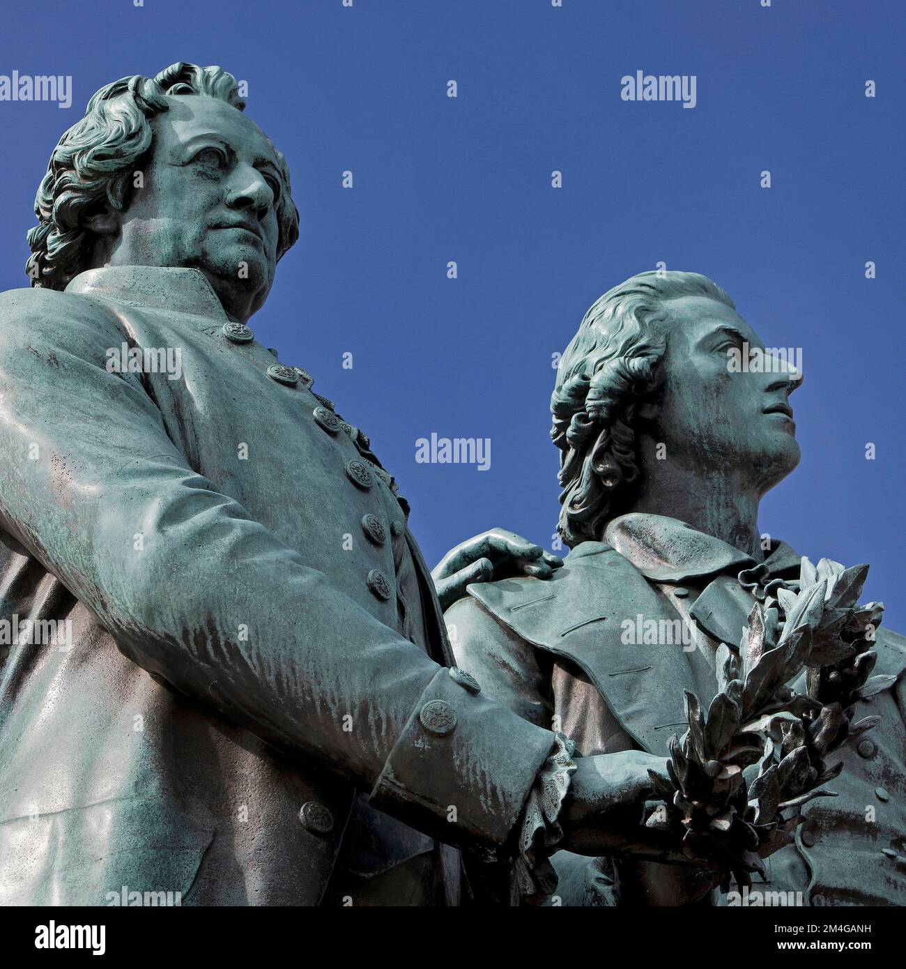 Goethe-Schiller Monument, Germany, Thueringen, Weimar Stock Photo - Alamy