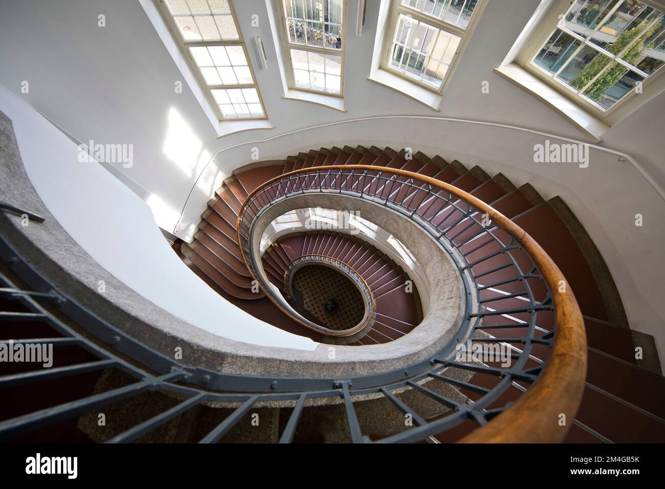 free-swinging Art Nouveau Staircase, Bauhaus University Weimar, Germany ...