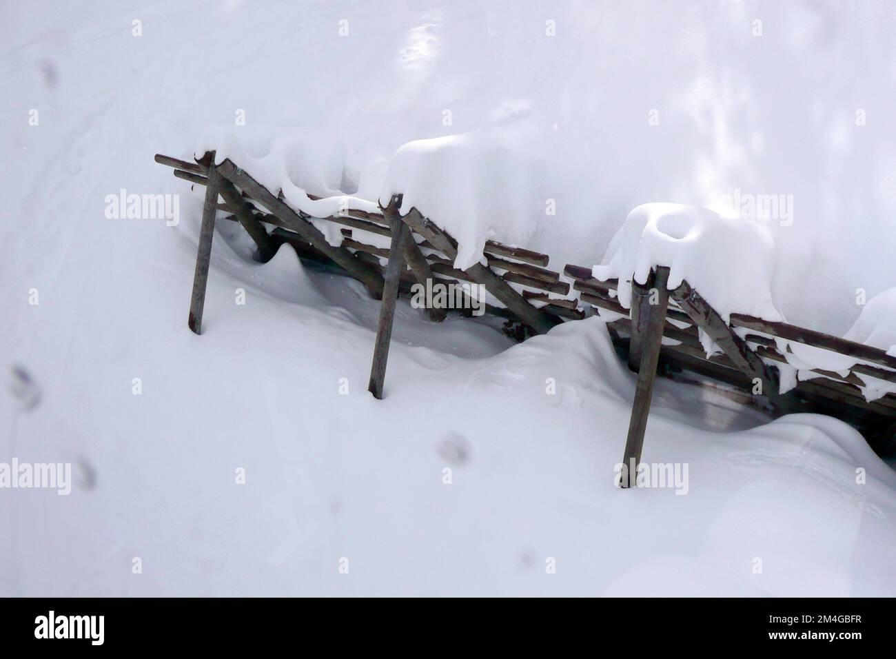 avalance snow bridge to reduce hazard avalanches pose, Austria Stock ...