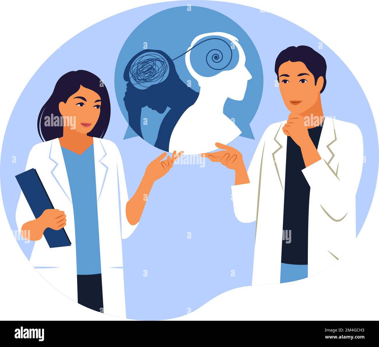 Bipolar disorder mind mental concept. Mood disorder. Practitioner ...