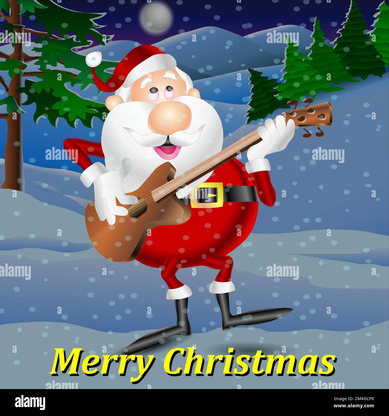 Merry Christmas - Santa plays Violin Stock Photo - Alamy