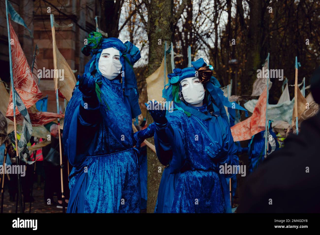 Glasgow, Scotland, UK. 30th October 2021. Extinction Rebellion members ...