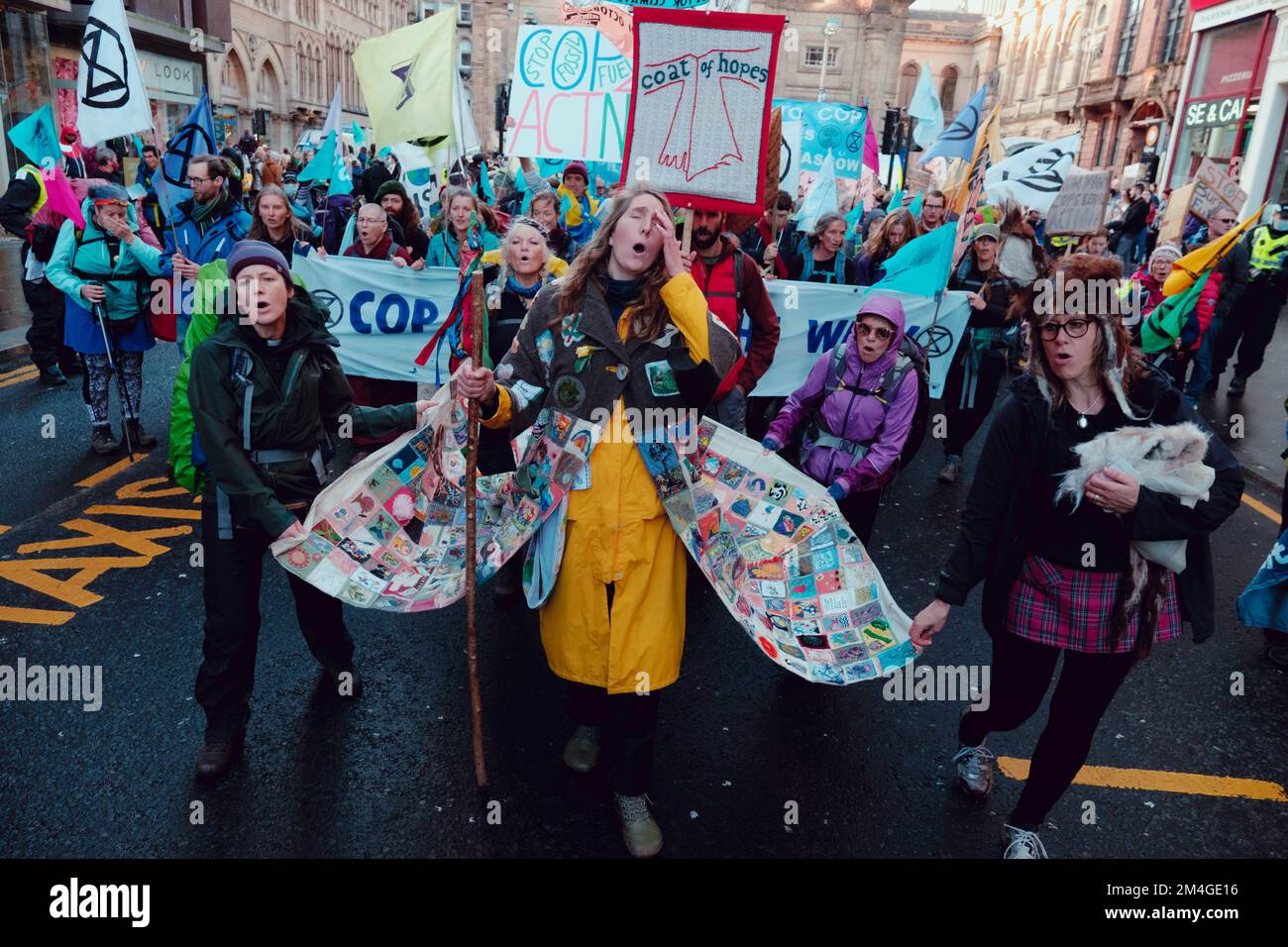 Glasgow, Scotland, UK. 30th October 2021. Extinction Rebellion members ...