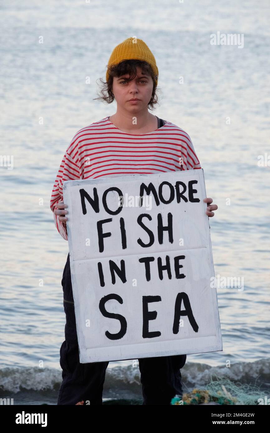 Lisbon, Portugal. 27th JUN 2022. Members of Ocean Rebellion perform a ...