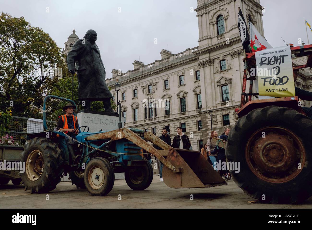 London, UK. 15 OCT, 2022. Farmers and supporters marched in Westminster ...