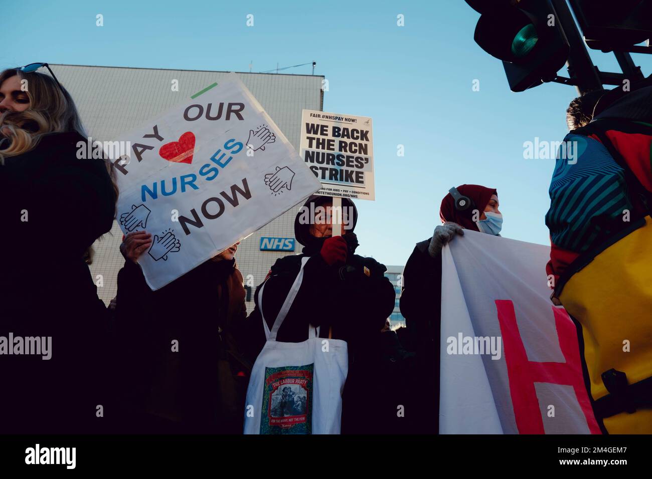 NHS Nurses Strike at St. Thomas Hospital. Nurses in England, Wales and ...