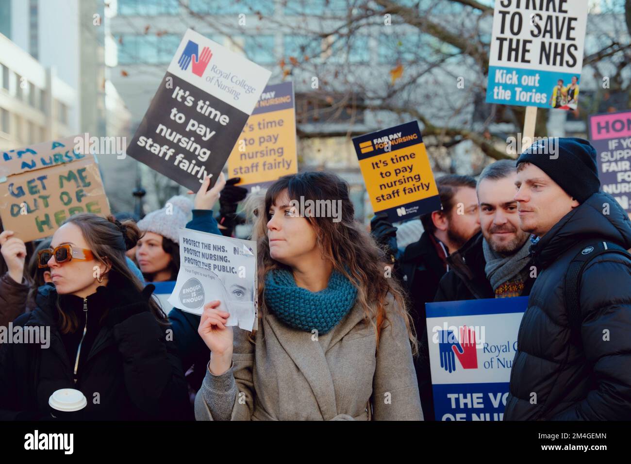 NHS Nurses Strike at St. Thomas Hospital. Nurses in England, Wales and ...