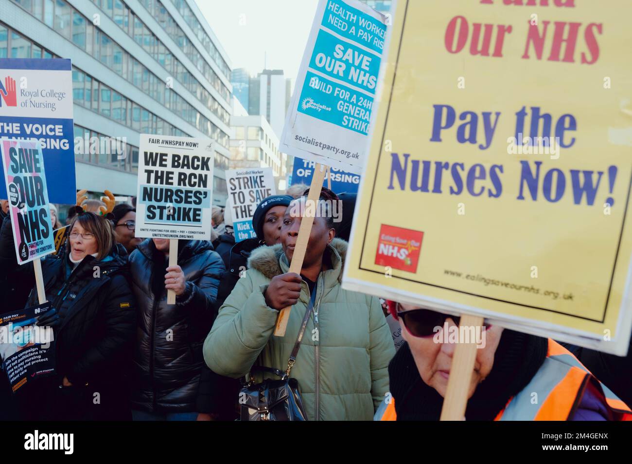 NHS Nurses Strike at St. Thomas Hospital. Nurses in England, Wales and ...