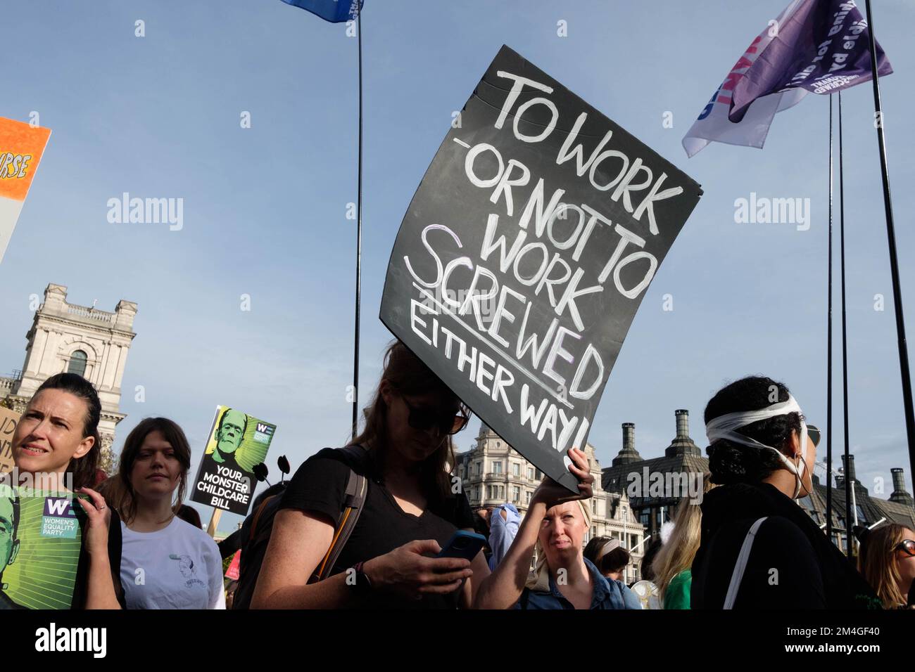 Demonstrators take part in the March of the Mummies national protest in ...