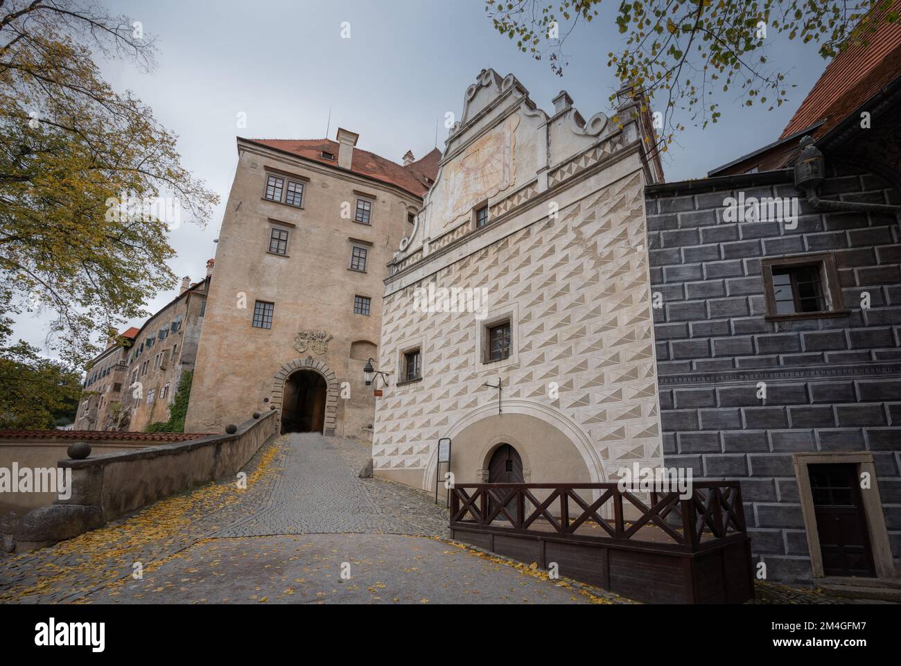 Dairy Building at Cesky Krumlov Castle and Upper Castle Entrance - Cesky Krumlov, Czech Republic ...