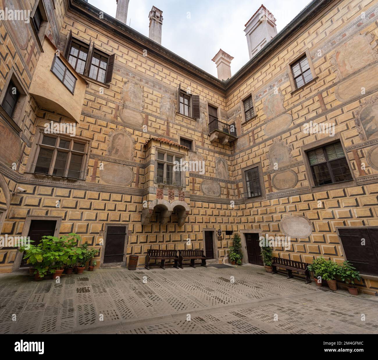 Cesky Krumlov Castle fourth Courtyard at Upper Castle - Cesky Krumlov ...