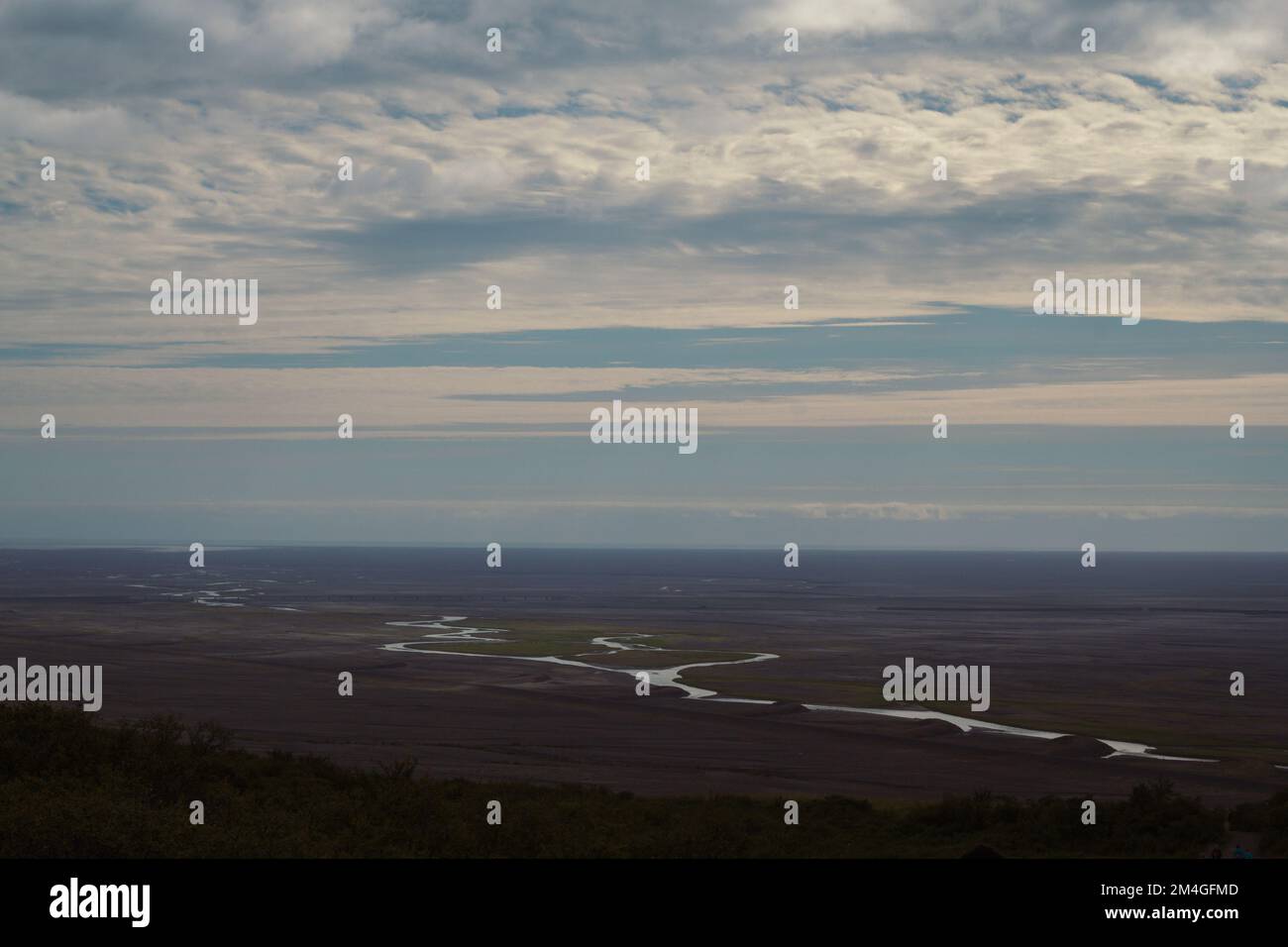 Desert site with long river landscape photo Stock Photo - Alamy