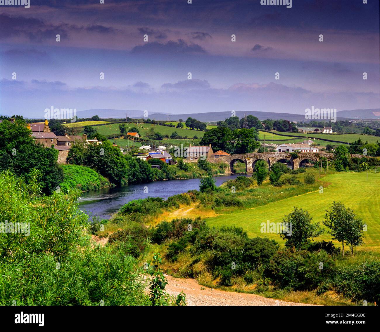 The river Strule at Newtownstewart, County Tyrone, Northern Ireland ...