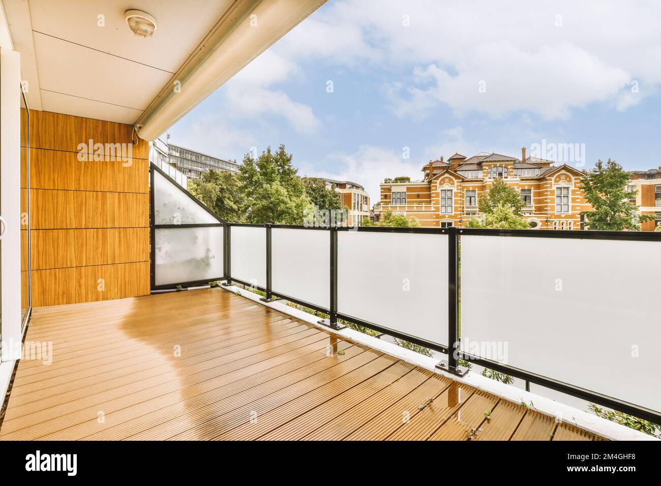 Wooden balcony wood railing hi-res stock photography and images - Alamy