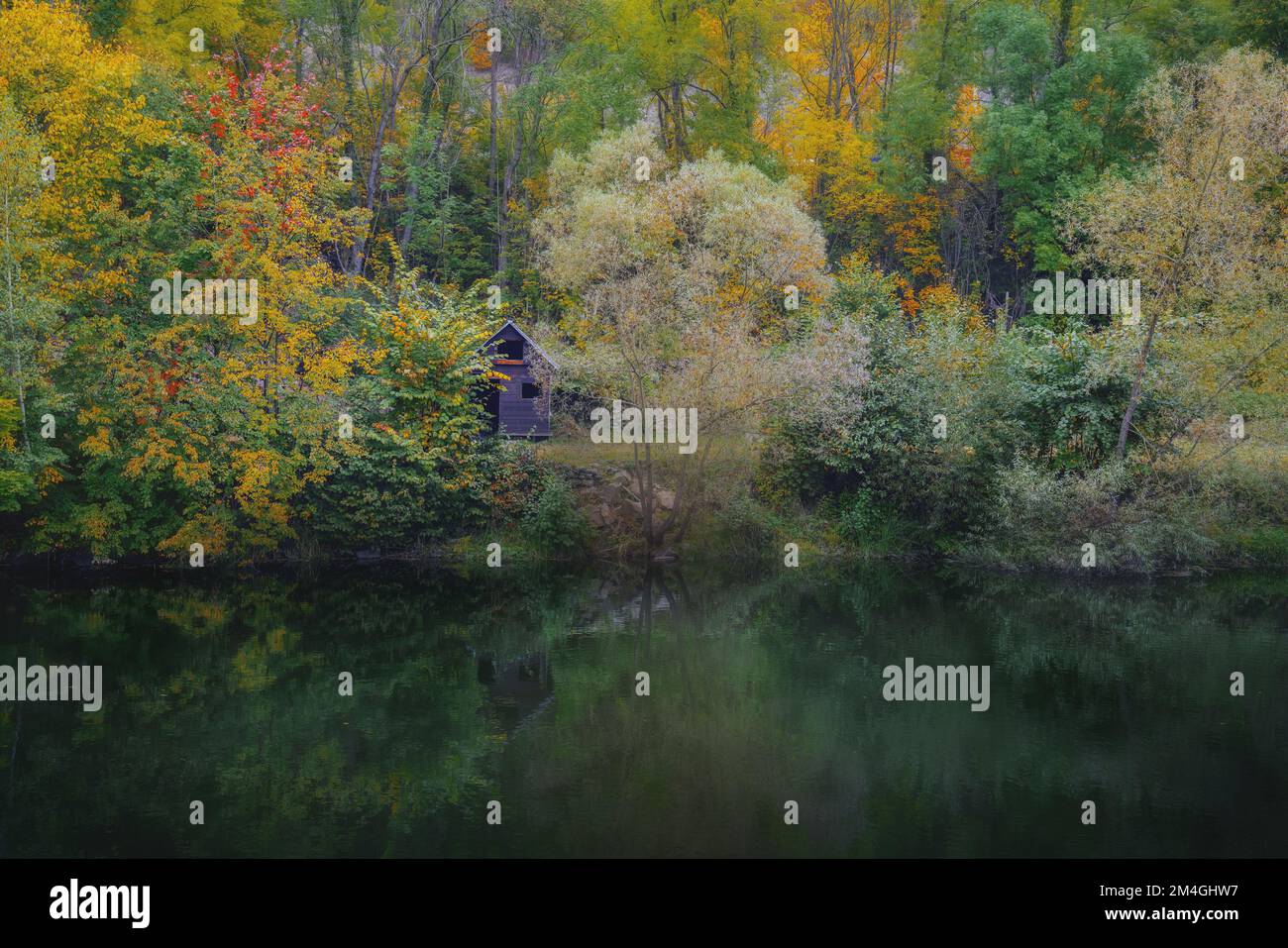 Wooden Cabin on the woods near a river - Cesky Krumlov, Czech Republic ...