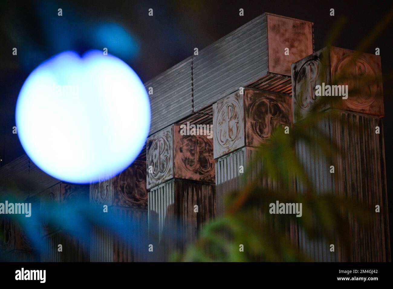 Columns belonging to the Supreme Court building are seen in Warsaw ...