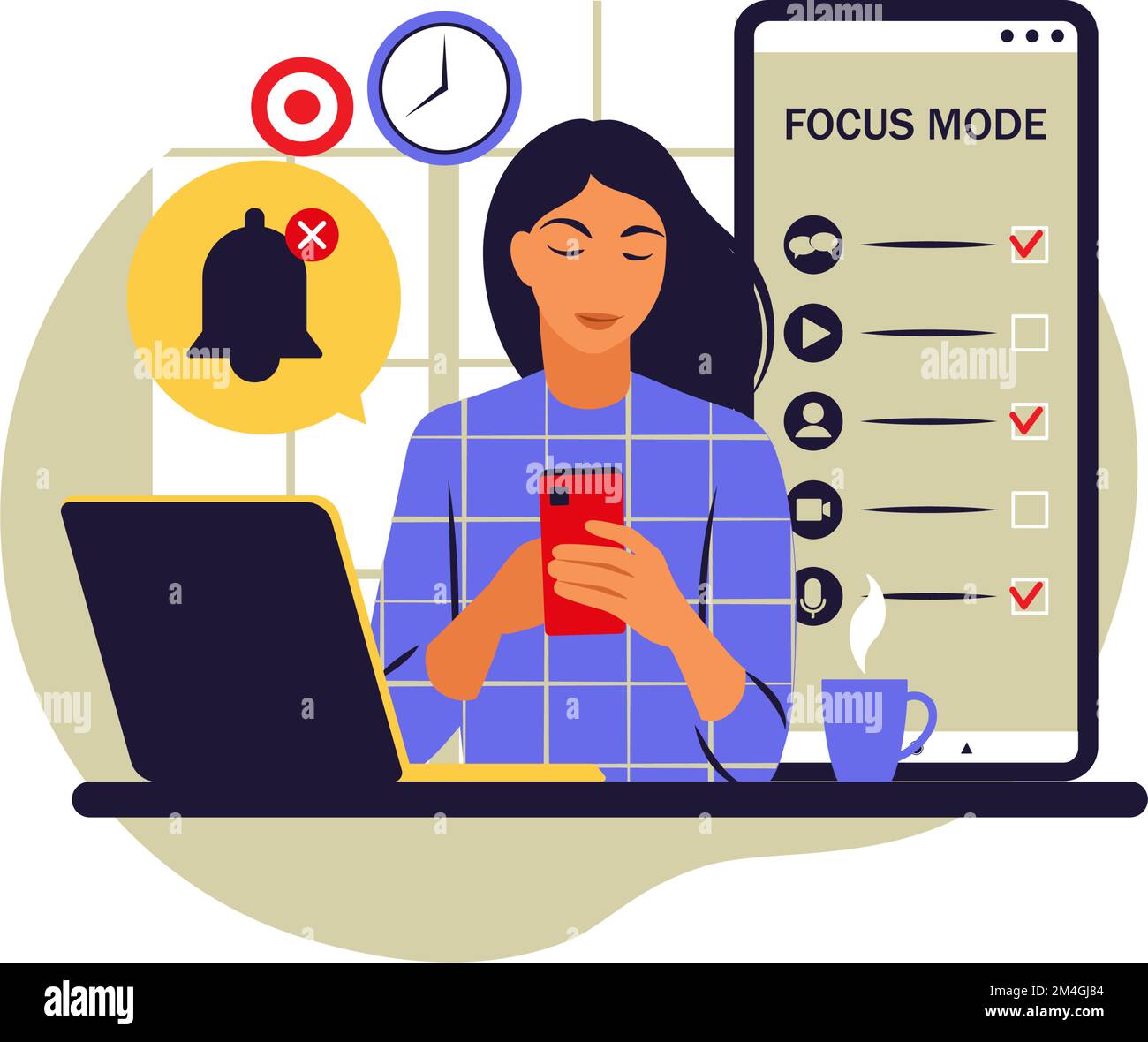 Focus of attention concept. Focus mode. Attention concentration on the ... Focus of attention concept. Focus mode. Attention concentration on the ...